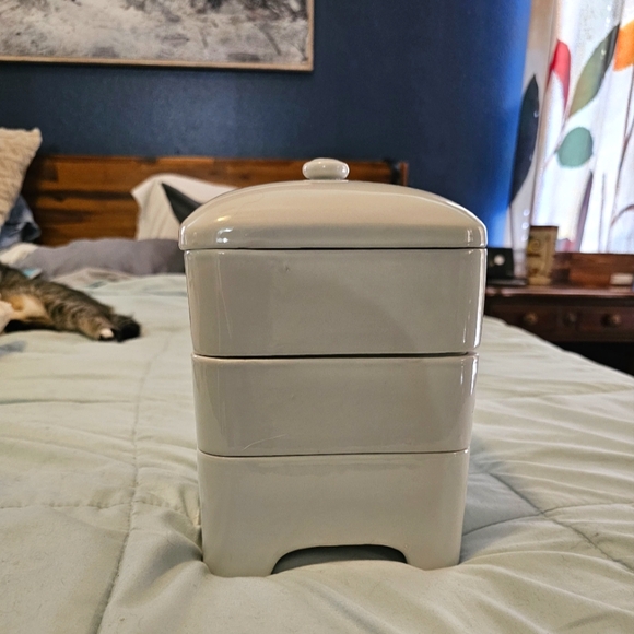 Storage & Organization | Japanese White Ceramic Stacking Storage ...